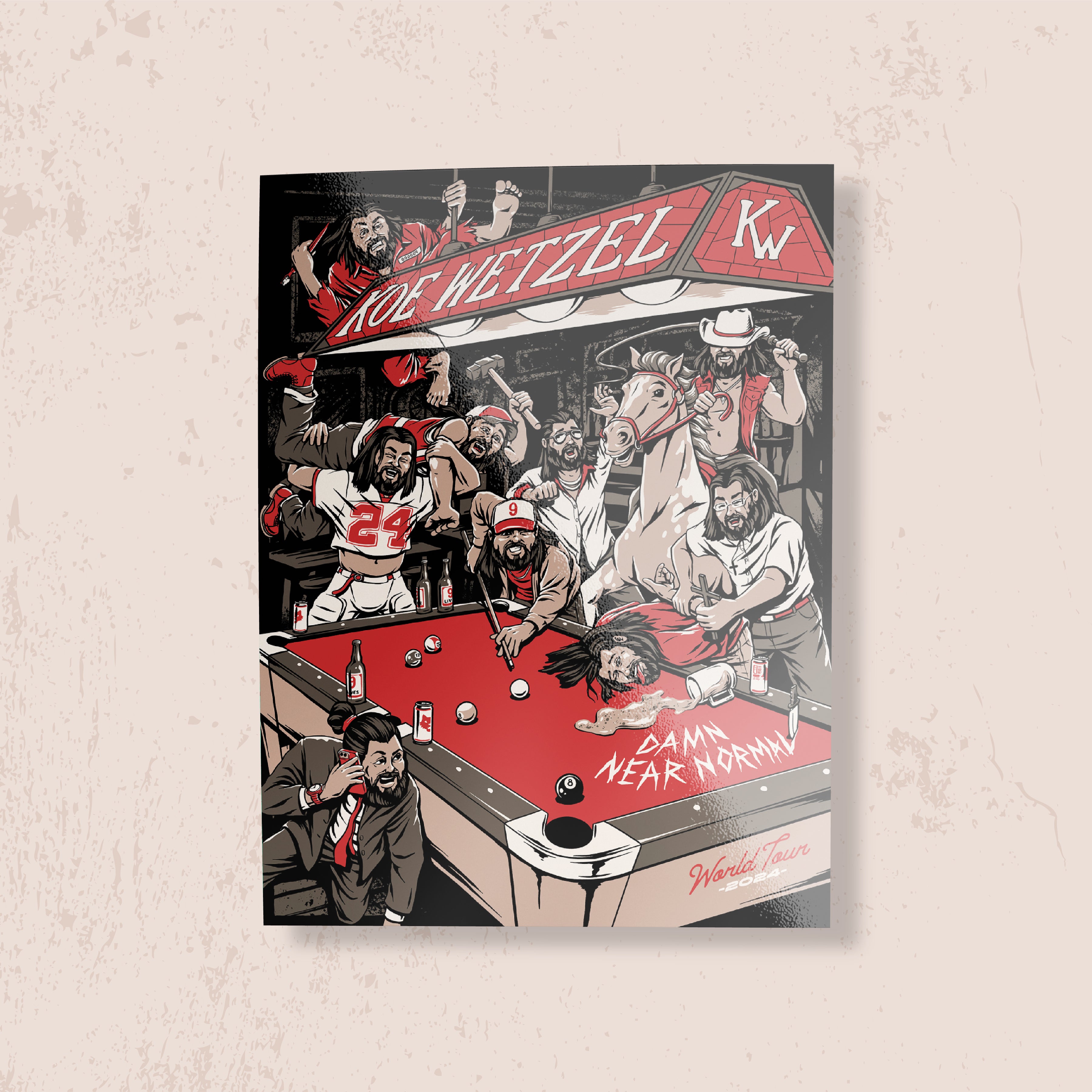 Damn Near Normal World Tour Poster - Limited Availability – Koe Wetzel ...